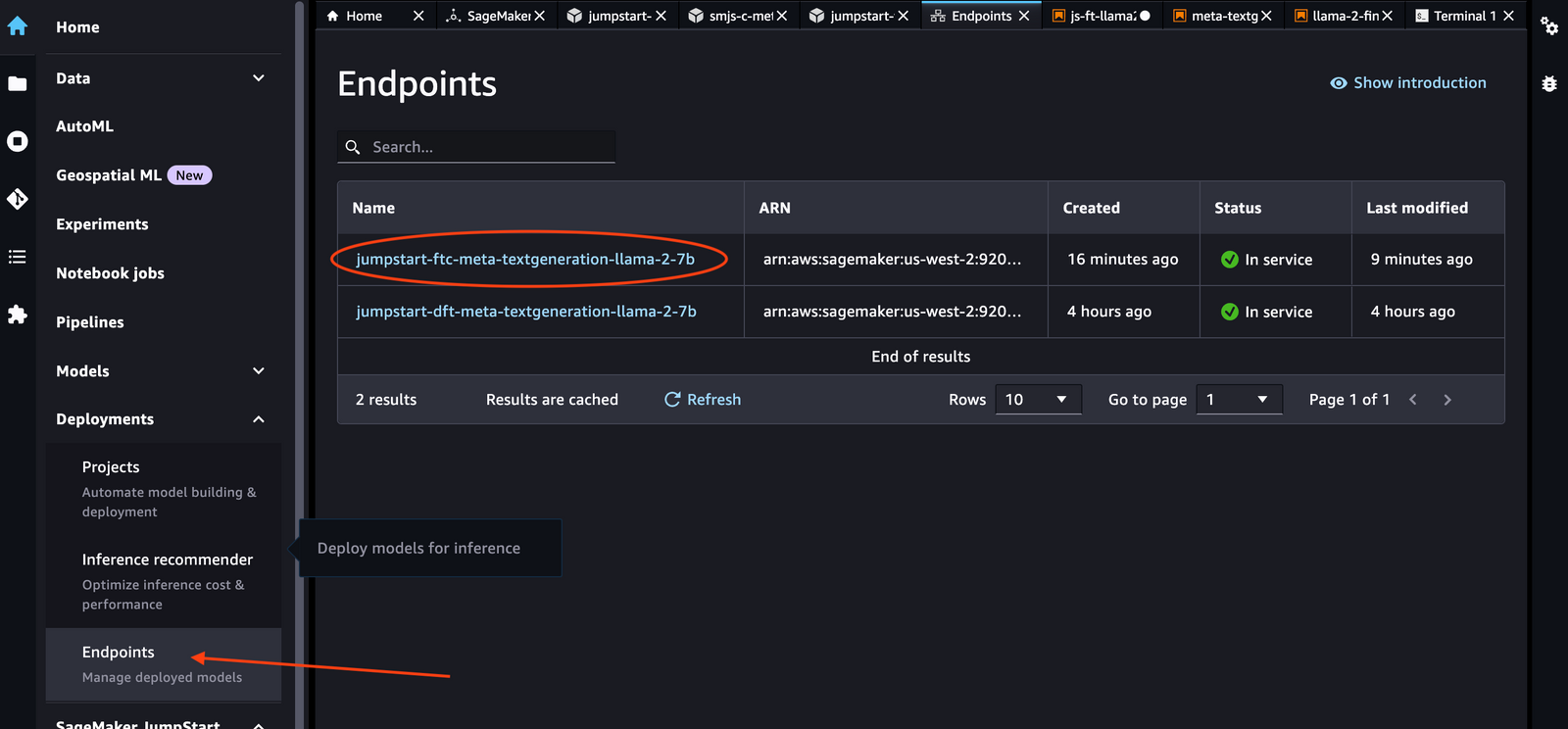 How To Inference Sagemaker Jumpstart Llama 2 Realtime Endpoint Programatically 